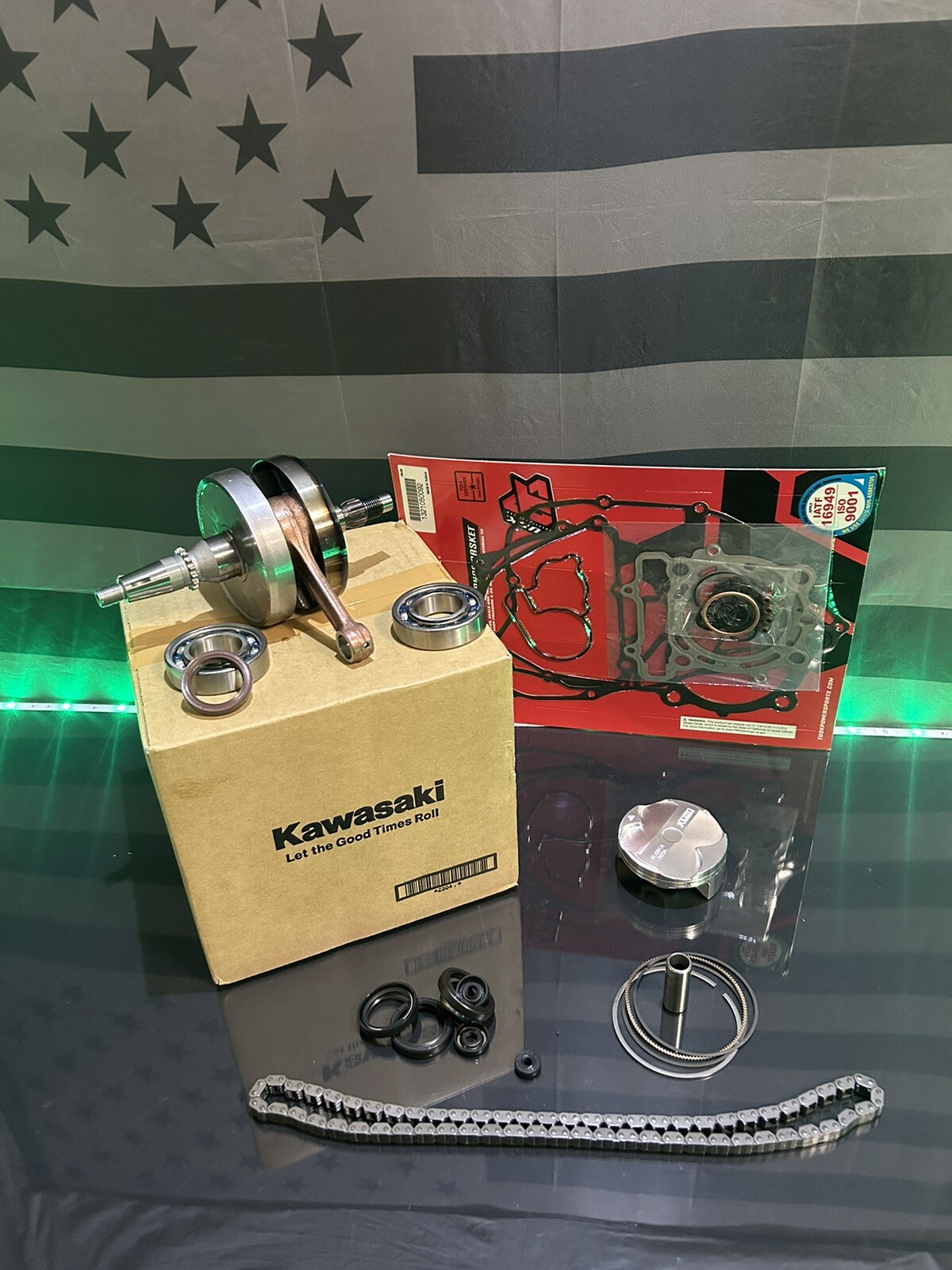 2017-2019 Kawasaki KX250F Engine Motor Rebuild Kit Crankshaft Piston ...