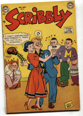 Scribbly Comics #15--1952 -- last issue-- Rare--DC--Golden Age--VG+ | eBay