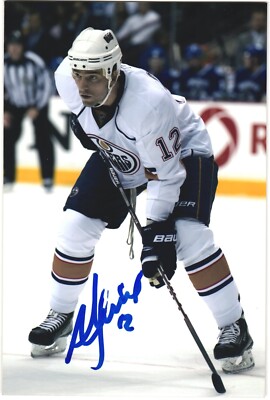 Alexandre Giroux Autographed 4x6 Color Photo Edmonton Oilers #12 White ...