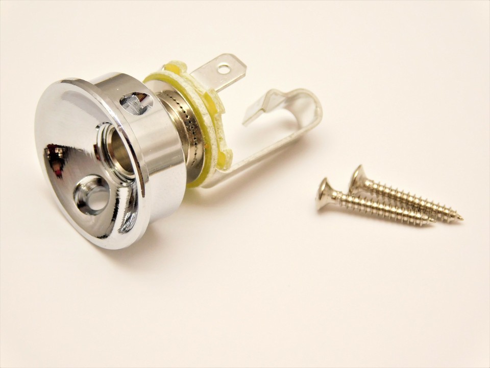 ELECTROSOCKET Jack Plate for Telecaster CHROME Switchcraft / Neutrik | eBay