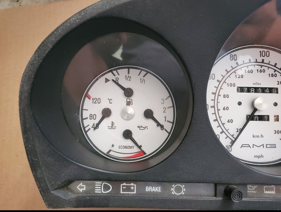 Mercedes R107 560SL 190mp/h AMG speedometer cluster tachometer 78.1k | eBay