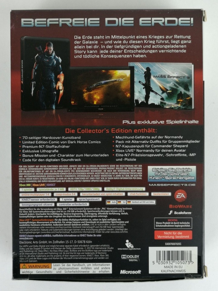 Mars Effect 3 No.7 Collector's Edition - Xbox 360 - Complete - German ...