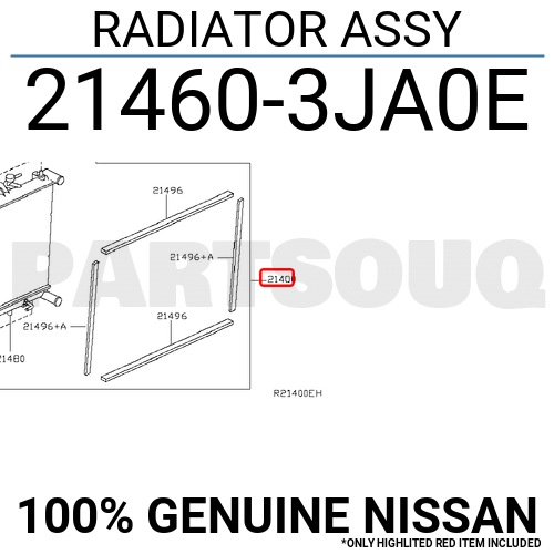 214603JA0E Genuine Nissan RADIATOR ASSY 21460-3JA0E | eBay