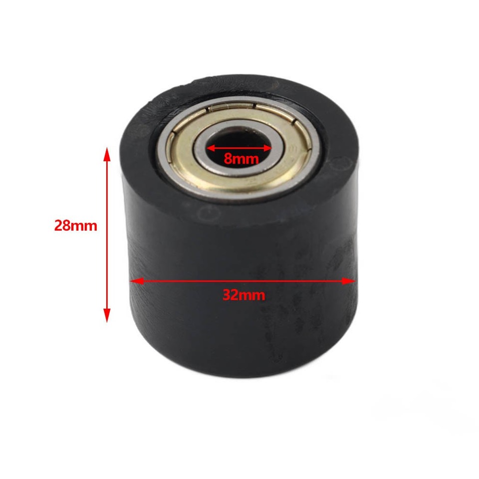 8MM Drive Chain Pulley Roller Slider Tensioner Wheel Guide FIT For ...