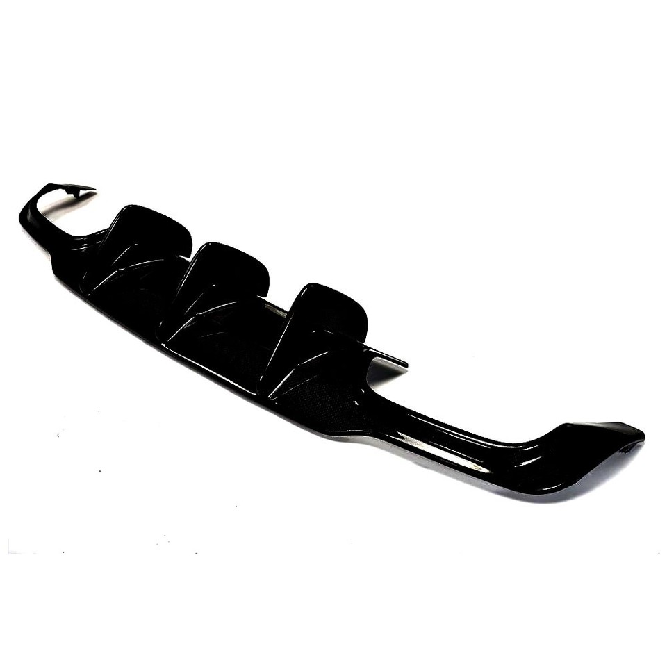 Fit For Benz W204 C204 C63 12-15 Gloss Black Rear Bumper Diffuser Big ...