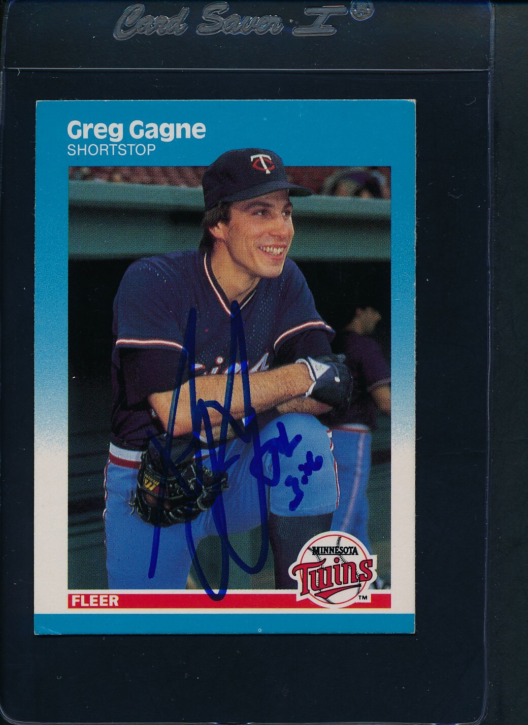 1987 Fleer #541 Greg Gagne Twins Signed Auto *29788 | eBay