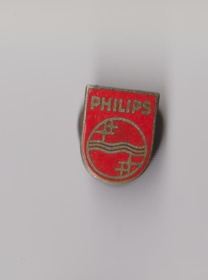 Vintage PHILIPS RADIO TELEVISION LOGO stick pin badge brooch 1960s ...