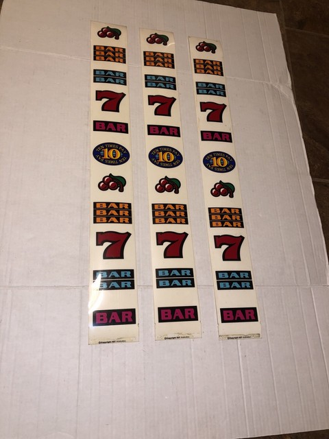 Slot Machine Reel Strips Ten Times Pay IGT Used 3 Reel 10 Times Pay | eBay
