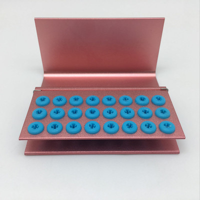 1pc 24 holes Dental FG RA Bur Burs Disinfection Holder Silicon Blocks ...