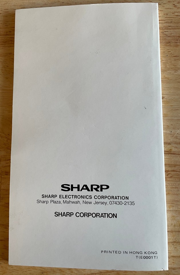 Vintage Sharp EL-506G Scientific Calculator MANUAL (1) | eBay