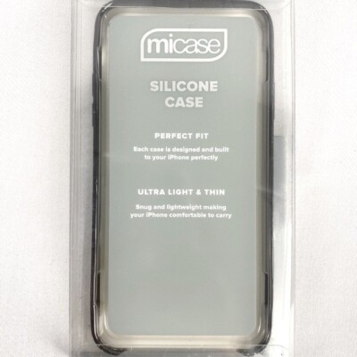MiCase iPhone 12 Pro Max & 13 Pro Max Black Silicone Case Ultra Light ...