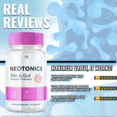 (2 Pack) Neotonics, Neotonics Skin & Gut, Neotonics Probiotics (120 ...