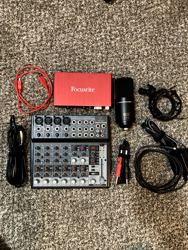 Focusrite Scarlett 2i2 1st Gen, Behringer 1202FX mixer & MXL 770 mic | eBay