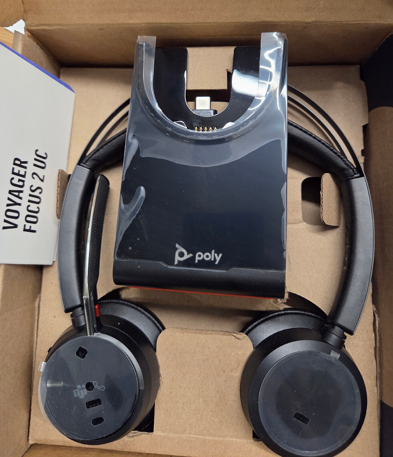 Poly Voyager Focus 2 Wireless Noise Cancelling On-Ear Headset w ...