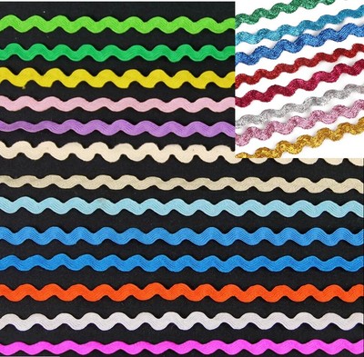 6mm Rik Rak Ric Rac,Zig Zag Curve Wavy Trim Ribbon Braid 31 Colours 2Y ...