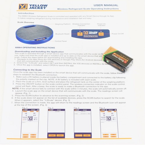 Yellow Jacket 68864 Wireless Refrigerant Charging Scale 686800688640 | eBay
