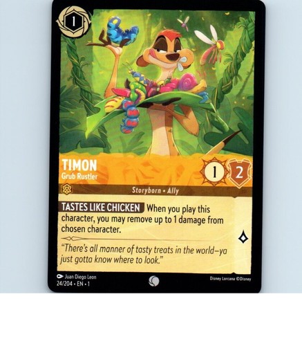 Timon Lion King 24/204 Disney Lorcana Trading Card | eBay