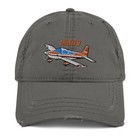 Airplane Embroidered Distressed Cap AIR7ILK97AA1- Personalized with ...