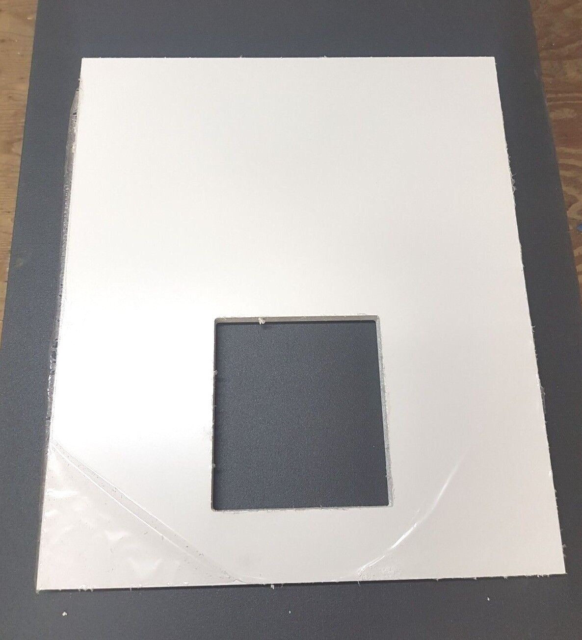 PVC UPVC White Flat Infill Door Panel 850mm x 990mm Cut to size & Flap ...