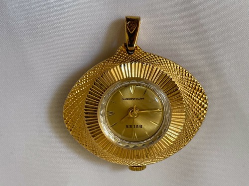 VINTAGE Buler antimagnetic pendant watch gold plated Swiss made | eBay ...