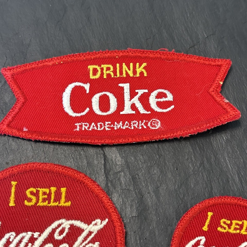 Coca Cola Coke Patches Embroidered Lot Of 3 Vintage I Sell Coca Cola ...