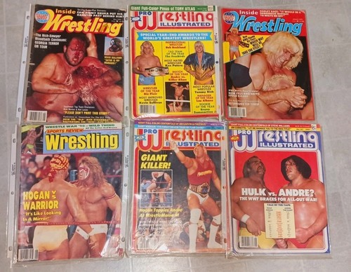 Huge Lot 30 Vintage Wrestling Magazines WWF WWE NWA AWA Hulk Hogan ...