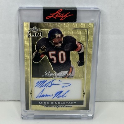Mike Singletary 2024 Leaf Metal Signature Series Supreme Super Gold ...