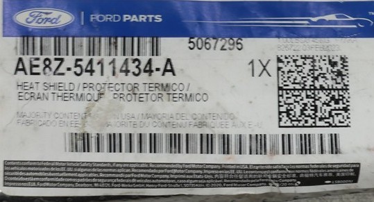 NEW OEM Ford Rear Floor Pan Heat Shield AE8Z-5411434-A Fiesta 1.6L ...