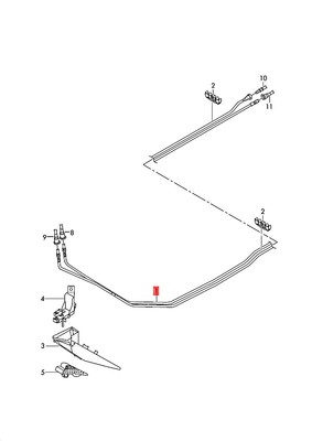 Genuine VW Passat 4Motion Variant Santana A33 1 Set Of Fuel Lines ...