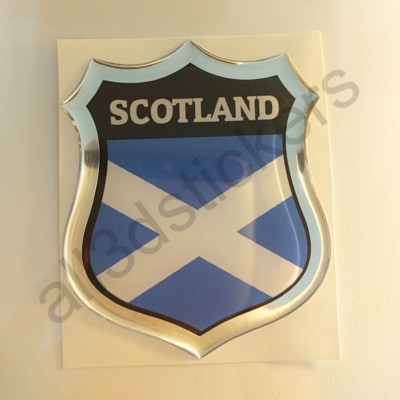 Sticker Scotland Emblem 3D Resin Domed Gel Scotland Flag Vinyl Decal ...