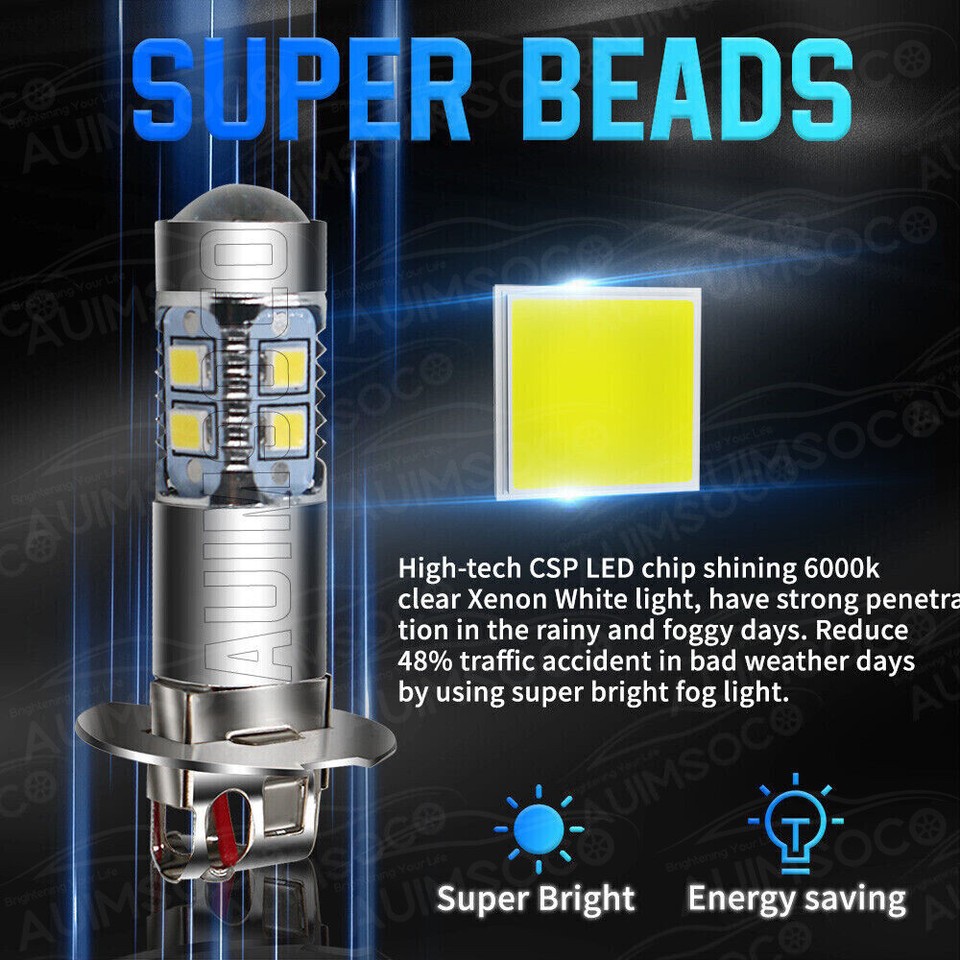 LED Headlights Fog Lights Bulbs For Chevy C1500 K1500 Silverado Pickup ...
