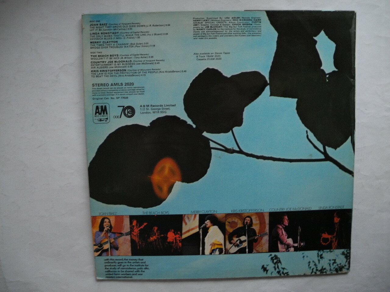 Celebration LP 1971 UK EX JOAN BAEZ/LINDA RONSTADT/BEACH BOYS/KRIS ...