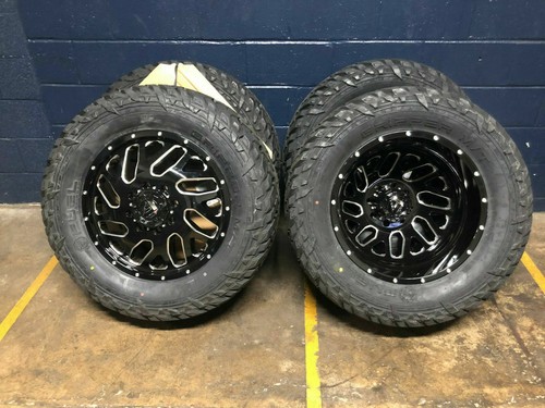 6) 20" Fuel D581 Dually Triton Wheels 35" MT Tires Package 8x6.5 Dodge ...