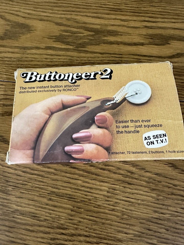 As Seen on TV ~The Original RONCO Buttoneer 2 Fastening System ~ w/ Box ...