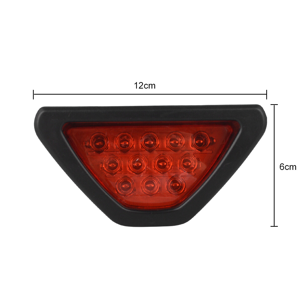 Universal 3rd F1 12 LED Strobe Rear Bumper Tail Brake Stop Light Red ...