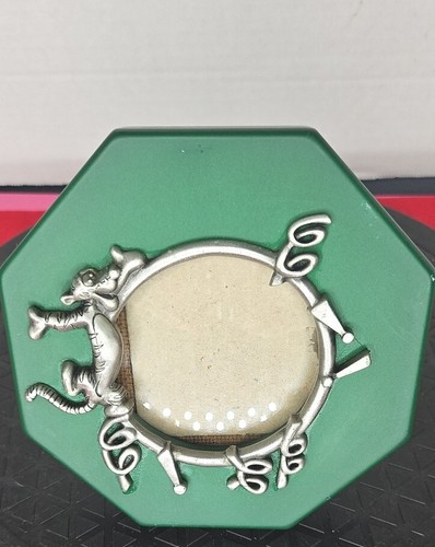 Disney Metal Tigger Green Wood Octagon Picture Photo Frame 2.5 Holds ...