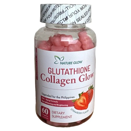 Nature Glow Glutathione Collagen Strawberry Flavor 60 Chewable Gummies ...