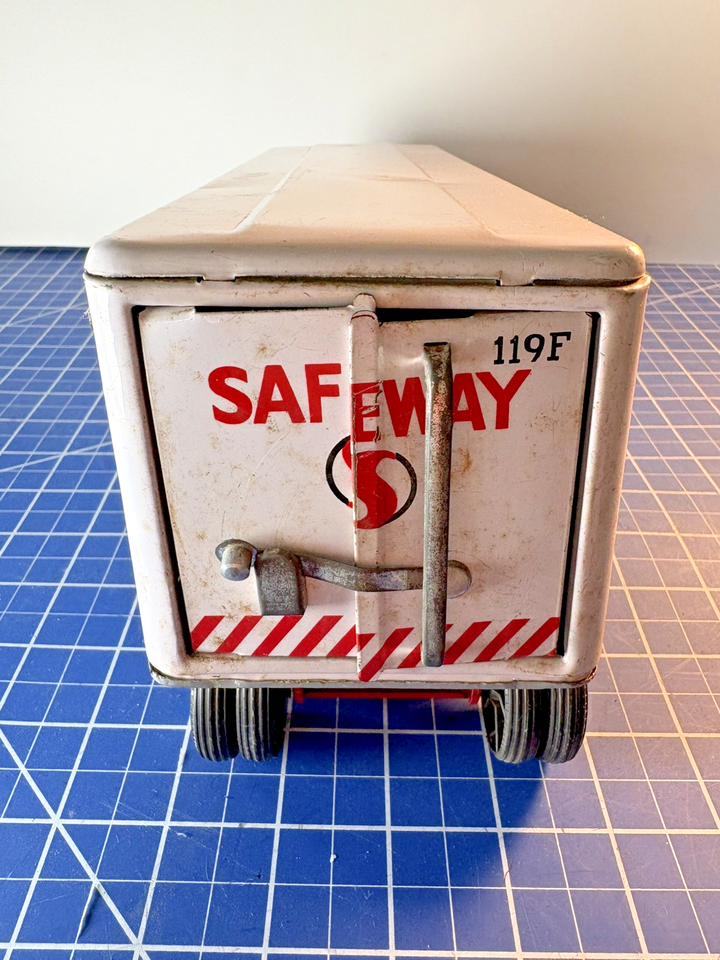 Vtg Safeway Grocery Store Japan Tin Litho Semi Truck Toy All Metal ...