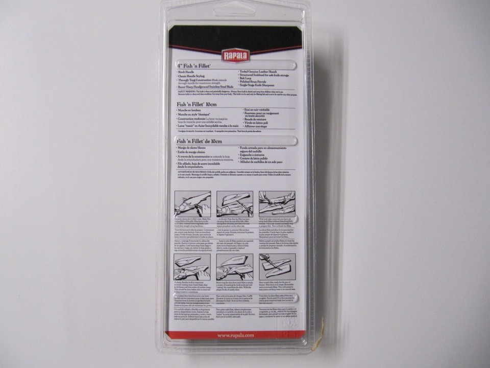 NEW RAPALA 4" FISH n' FILLET KNIFE W/SINGLE-STAGE KNIFE SHARPENER | eBay