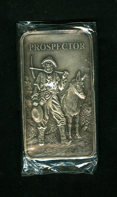 RARER UNIQUE Prospector ART BAR 5 Oz 999 Silver Bar | eBay