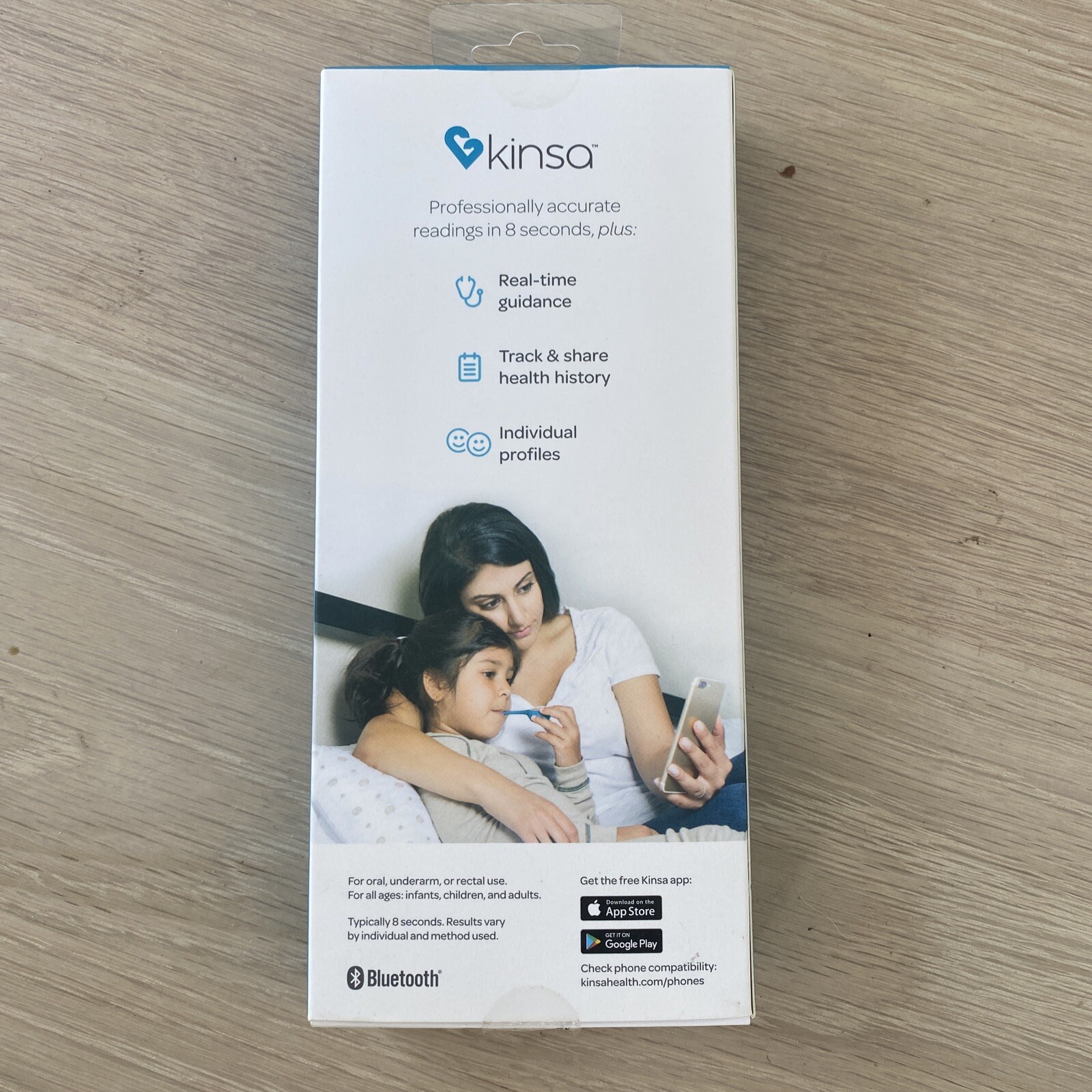 Kinsa KSA110 Quickcare Smart Digital Thermometer - Bluetooth - New | eBay