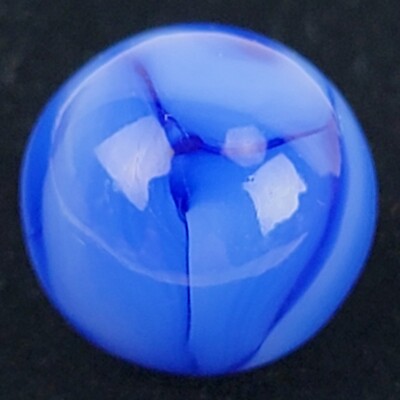 MARBLES: ONE CHAMPION AGATE BLUE SWIRL NEAR MINT PLUS .60" | eBay