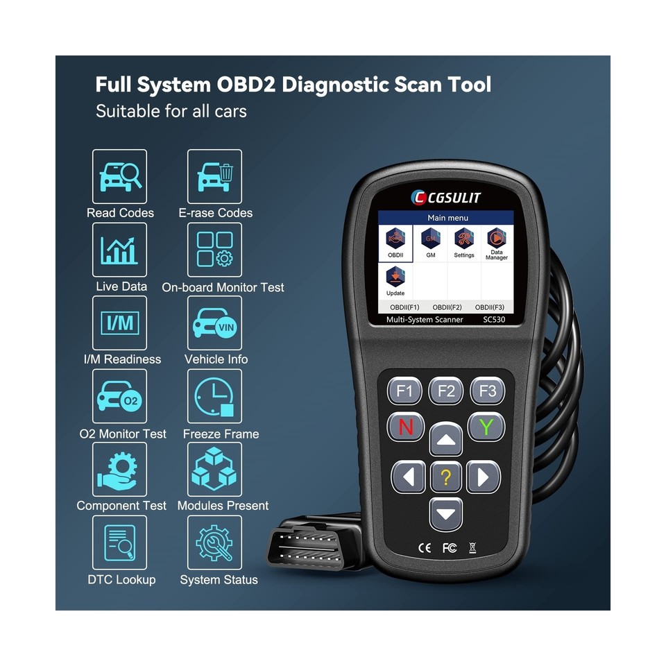 OBD2 Scanner Code Reader for Chevy/GMC Full System Diagnostic Scan Tool ...