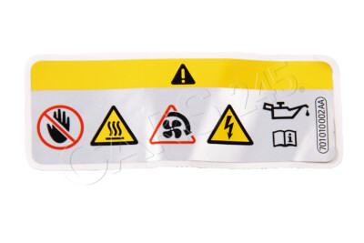 Genuine VOLKSWAGEN SEAT SKODA FRONT PANEL WARNING STICKER 701010002AA ...
