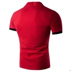 Men's Casual T-Shirt Slim Fit Short Sleeve POL Shirt Tops Button Tee | eBay