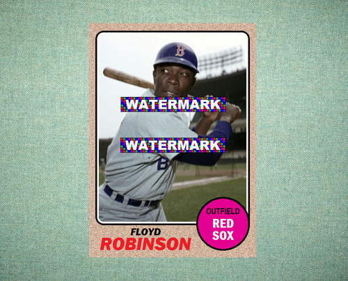 Floyd Robinson Boston Red Sox 1968 Style Custom Baseball Art Card | eBay