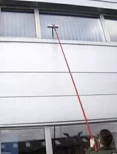 Extra Long Window Cleaning Kit Extendable Telescopic Squeegee Glass ...