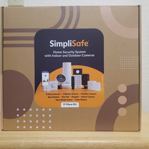 SimpliSafe 17 Piece Wireless Home Security System Base Station Smoke ...