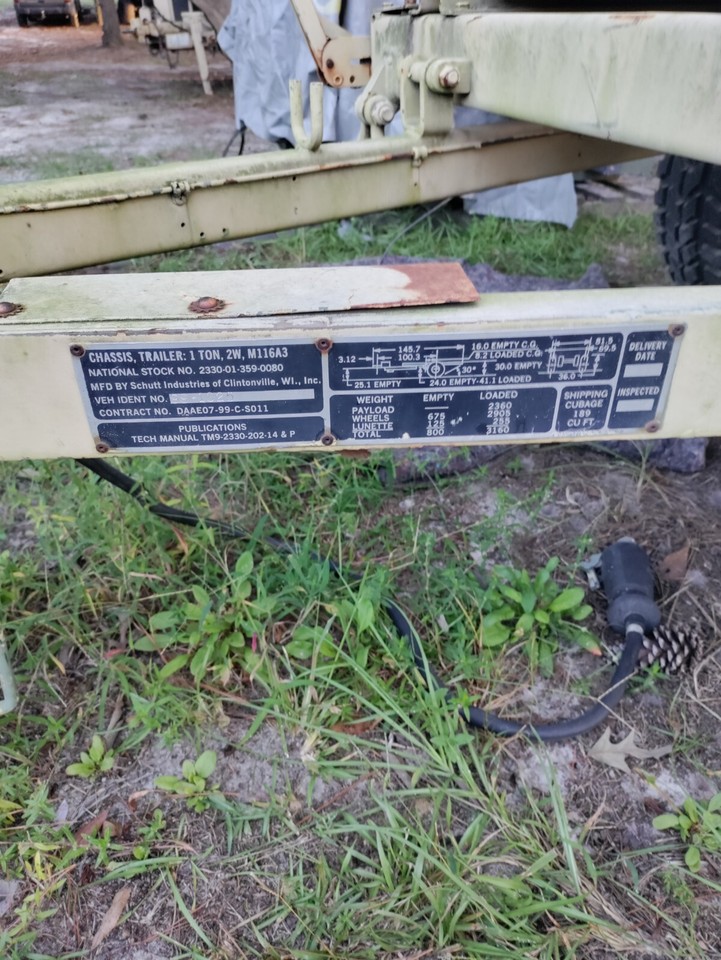 Military Generator Trailer M116A3 MEP803 MEP802 | eBay