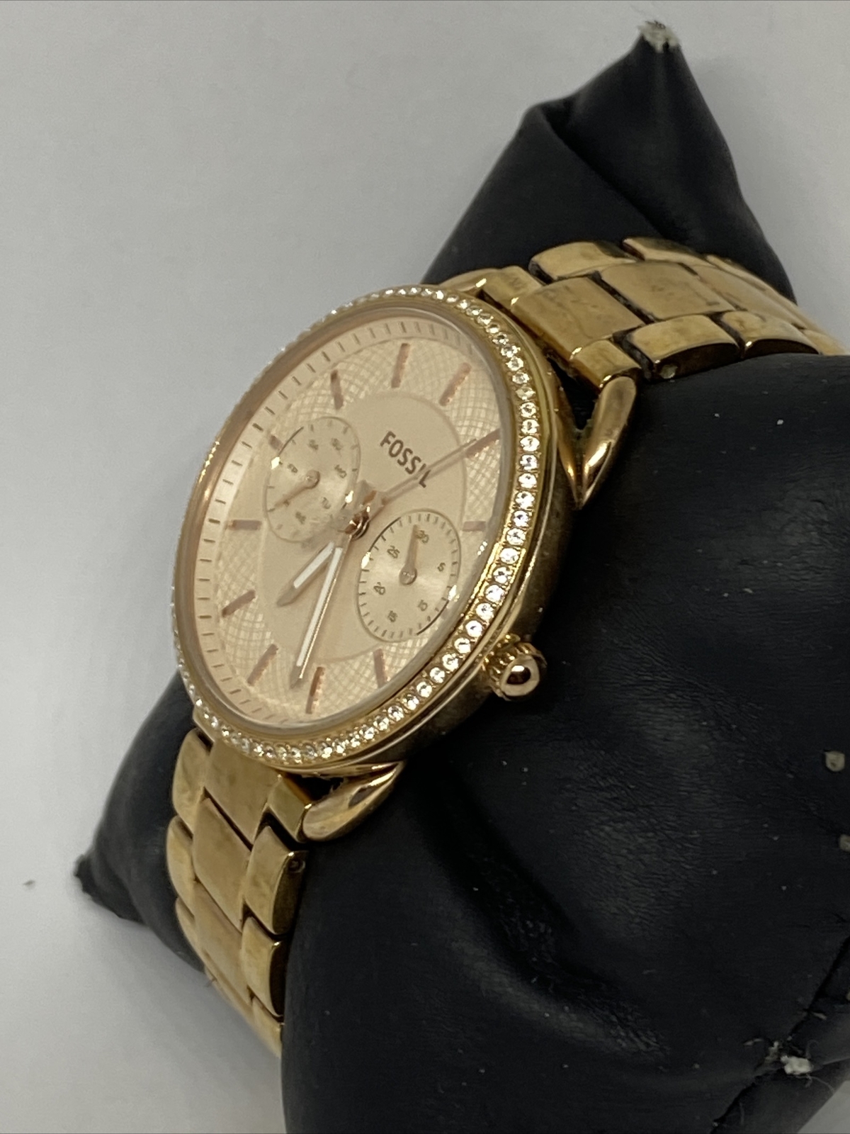 Fossil Tailor ES4264 Women's Rose Gold Stainless Steel Analog Dial ...